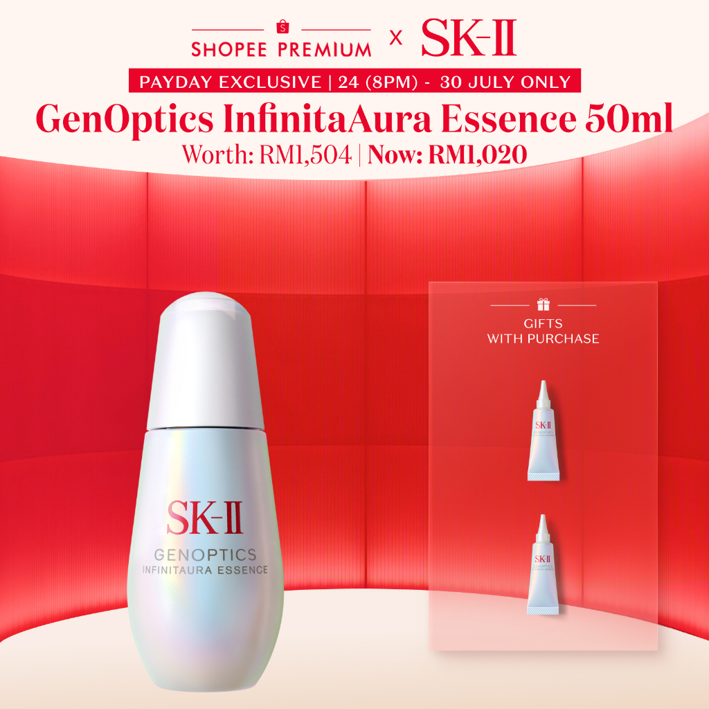 [24 (8PM) - 30 July only] SK-II GenOptics Infinitaura Essence 50ml Set + 2-Pc Gift (Worth RM ...