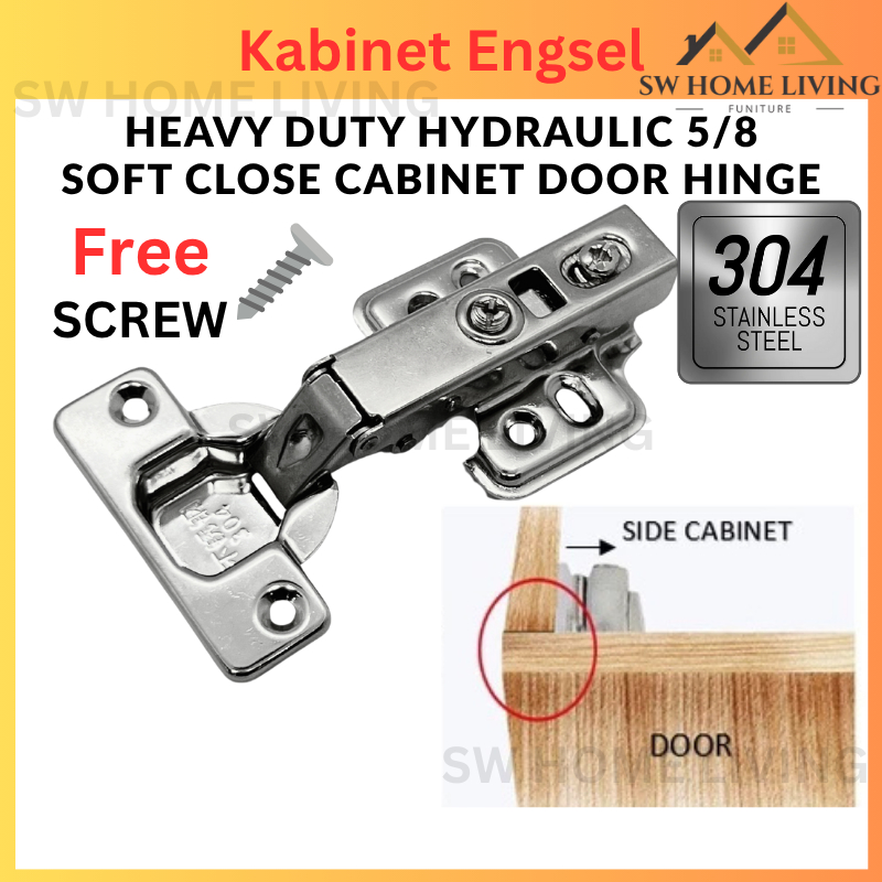 SW Soft Close Engsel Hidraulik Keluli Tahan Karat 304 Engsel Pintu ...