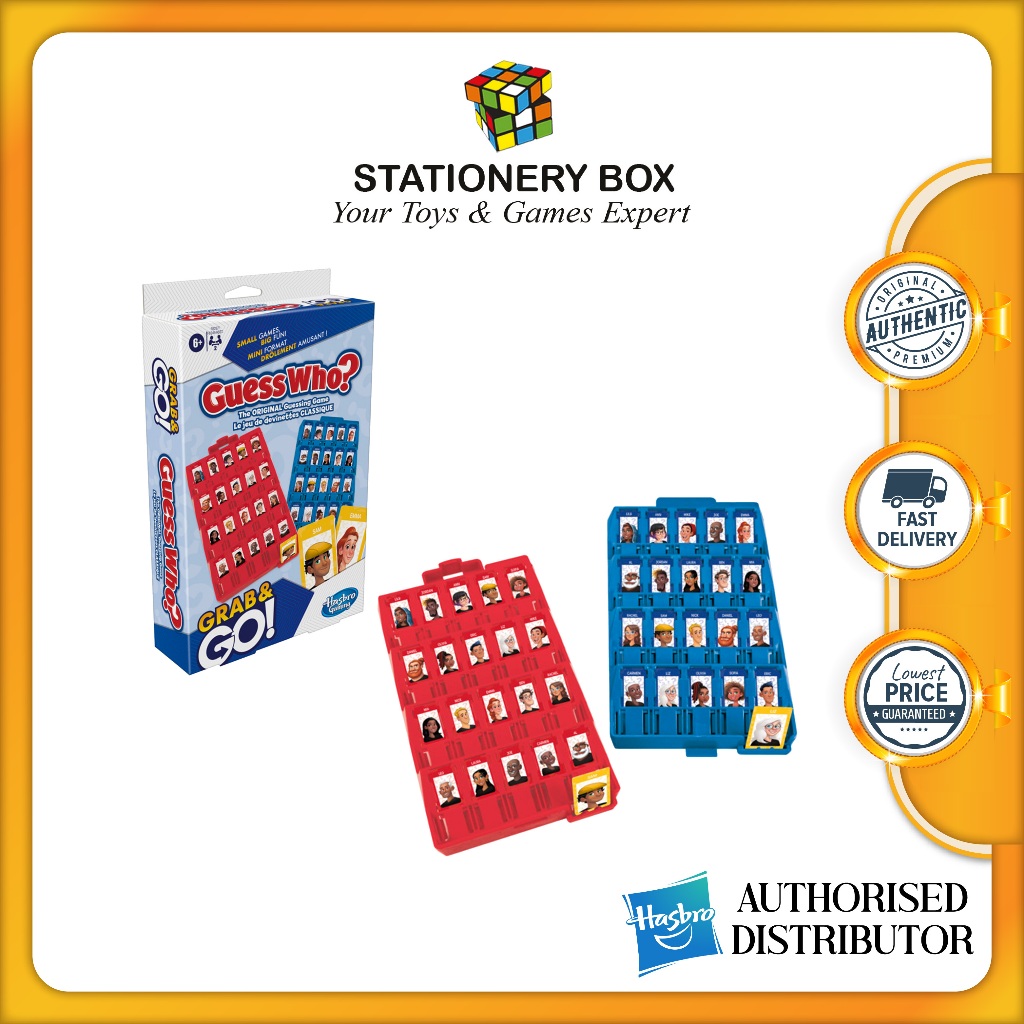 ORIGINAL - Hasbro Guess Who Grab & Go Board Game, Funny Family Guessing ...