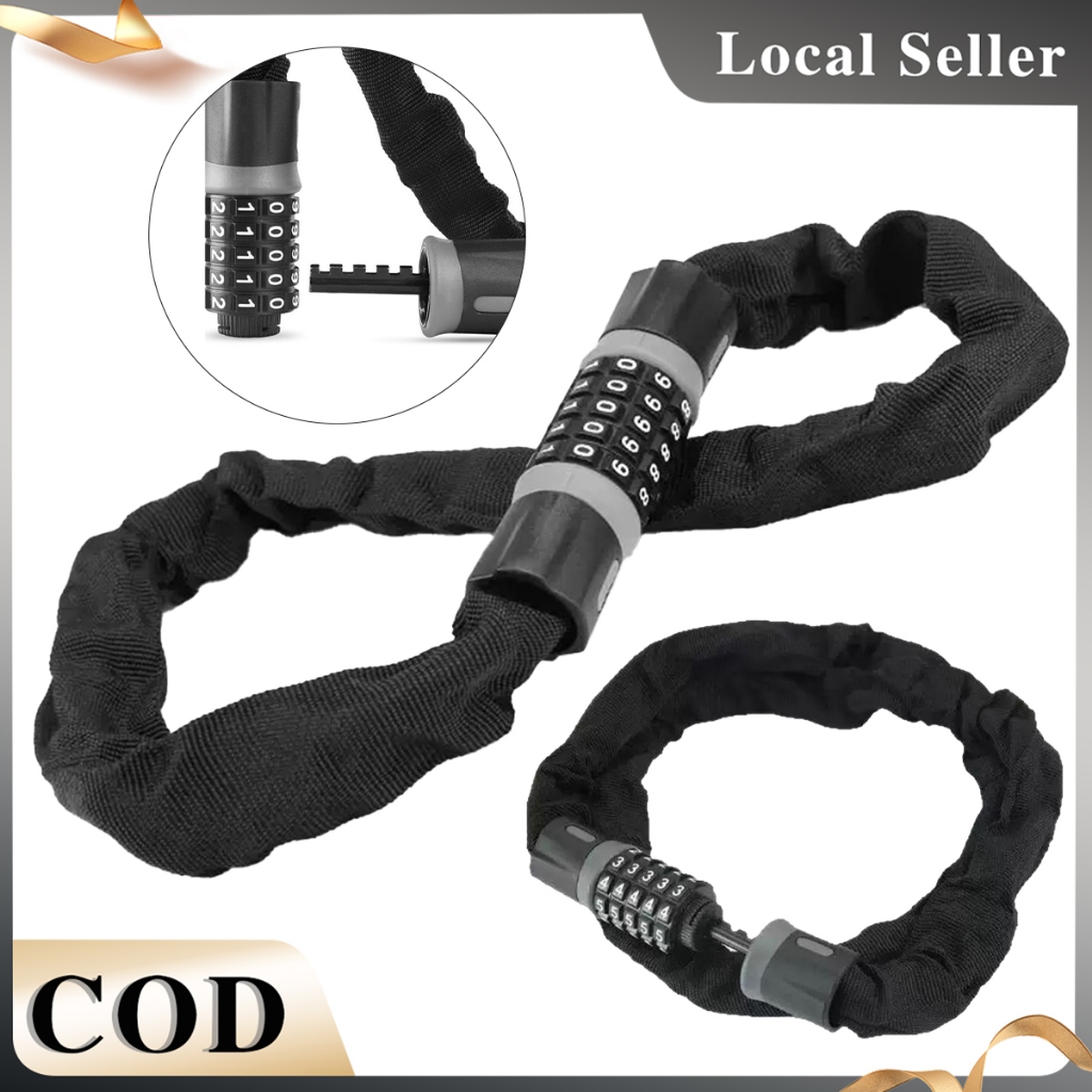 Heavy Duty Motorcycle Chain Lock Gembok Rantai Anti Theft Electric ...