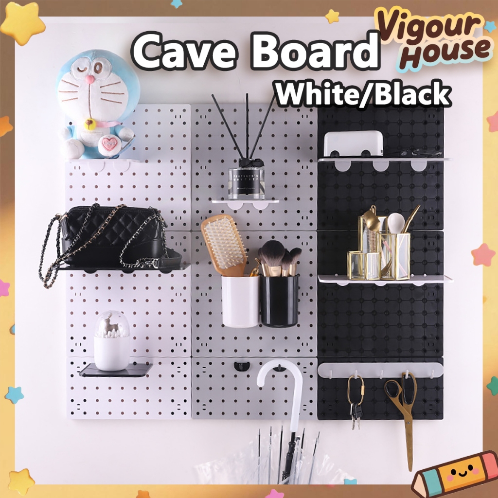 Cave Board 5 PCS Metal Pegboard Panels Grey Pegboards Wall Organizer ...