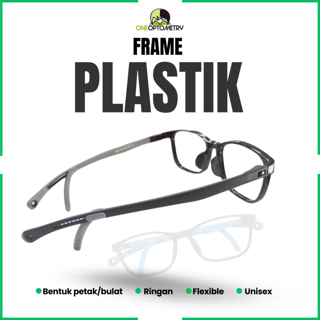 Bingkai Cermin Mata Plastic Frame Flexible Eyeglasses Glasses ...