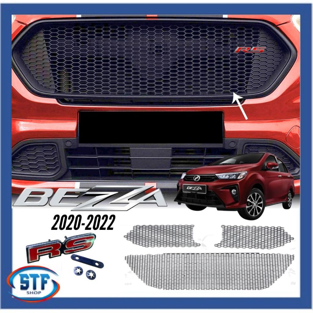 Perodua Bezza 2020-2022 Ready Cut Honeycomb Grill Full Set Top Bottom ...