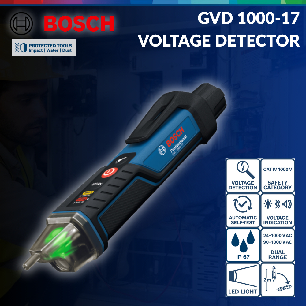 Bosch Non Contact Test Pen Voltage Tester GVD 1000-17 [1 Year Warranty ...