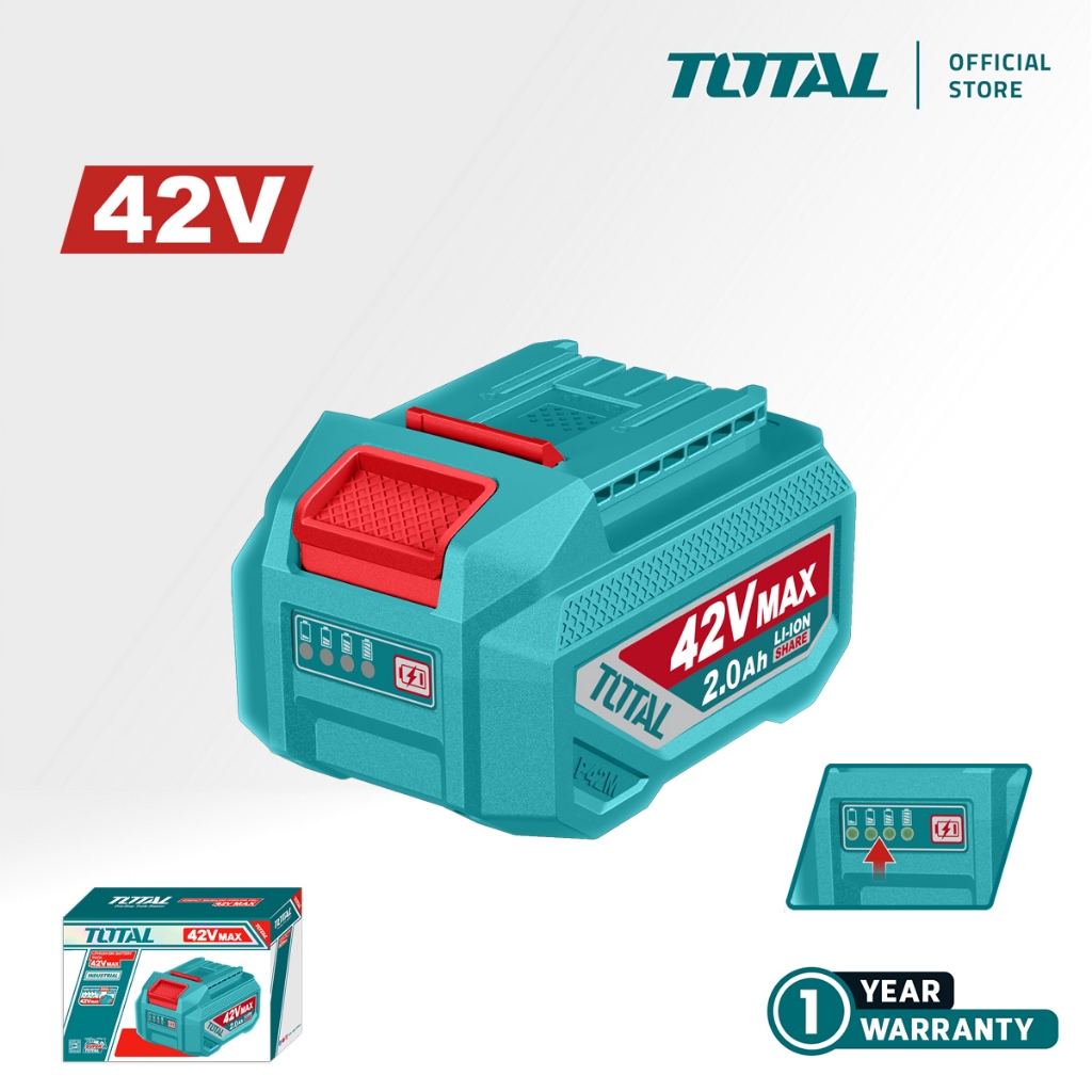 TOTAL Li-ion 2.0Ah/2,5Ah Battery Pack, Fits All Cordless Power Tools ...