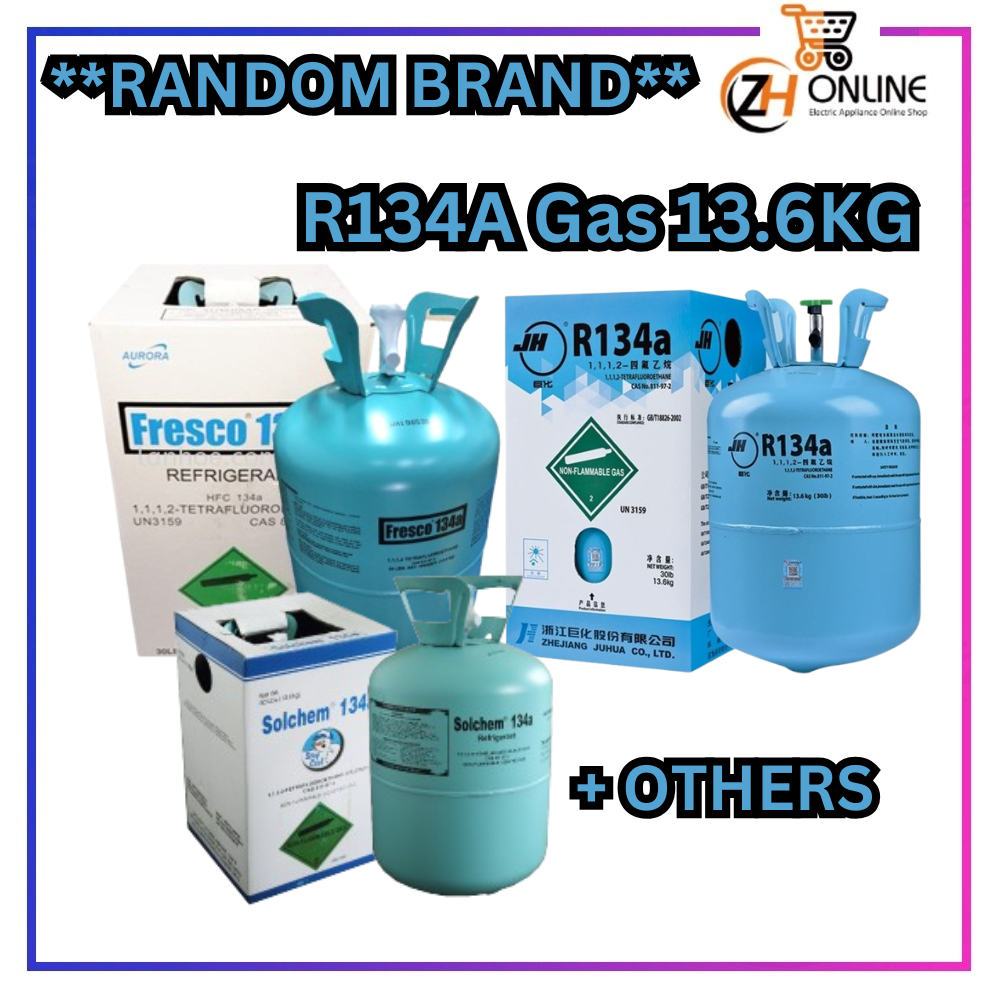 [RANDOM BRAND] R134A Refrigerant (13.6KG) Gas for Car Aircond JH Fresco ...