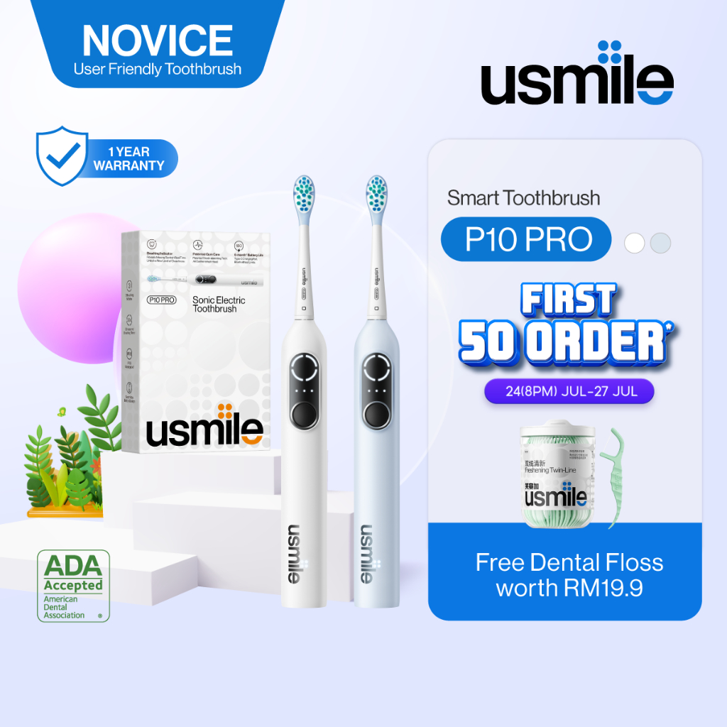 usmile P10 PRO Smart Electric Toothbrush | Brush Indicator |Timely Prompt Tech | 180 Days ...