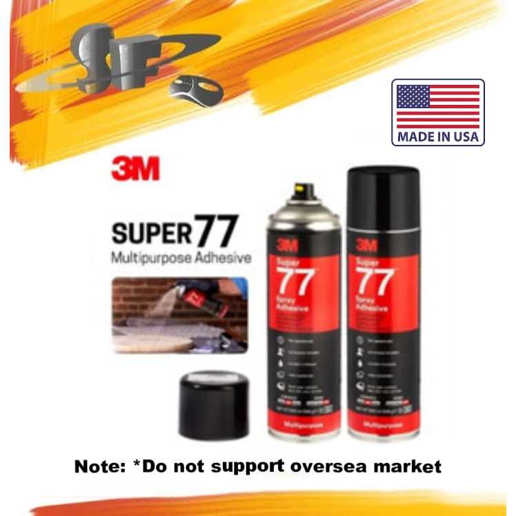 ORIGINAL 3M SUPER 77 MULTI PURPOSE SPRAY ADHESIVE , 375G, MADE IN USA ...