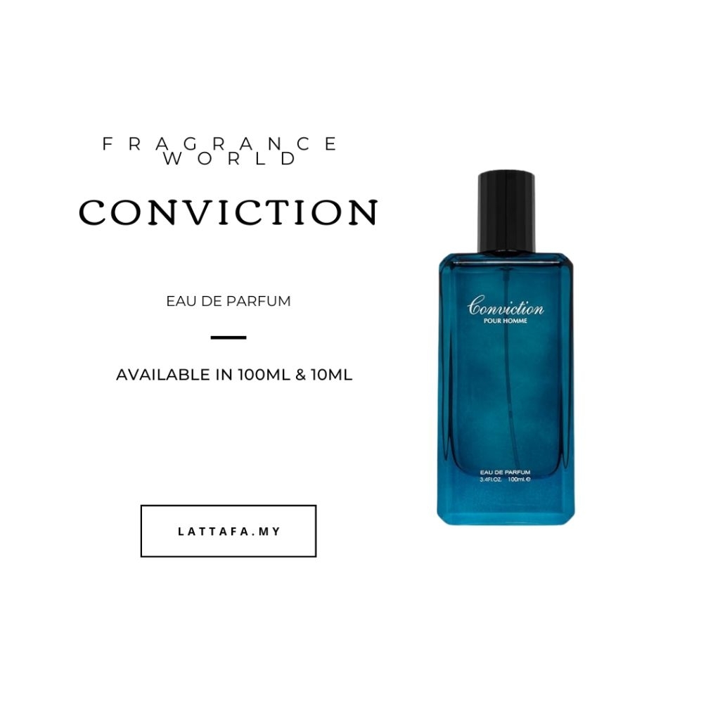 Fragrance World Conviction Pour Homme l Eau de Parfum l Men 100ml ...