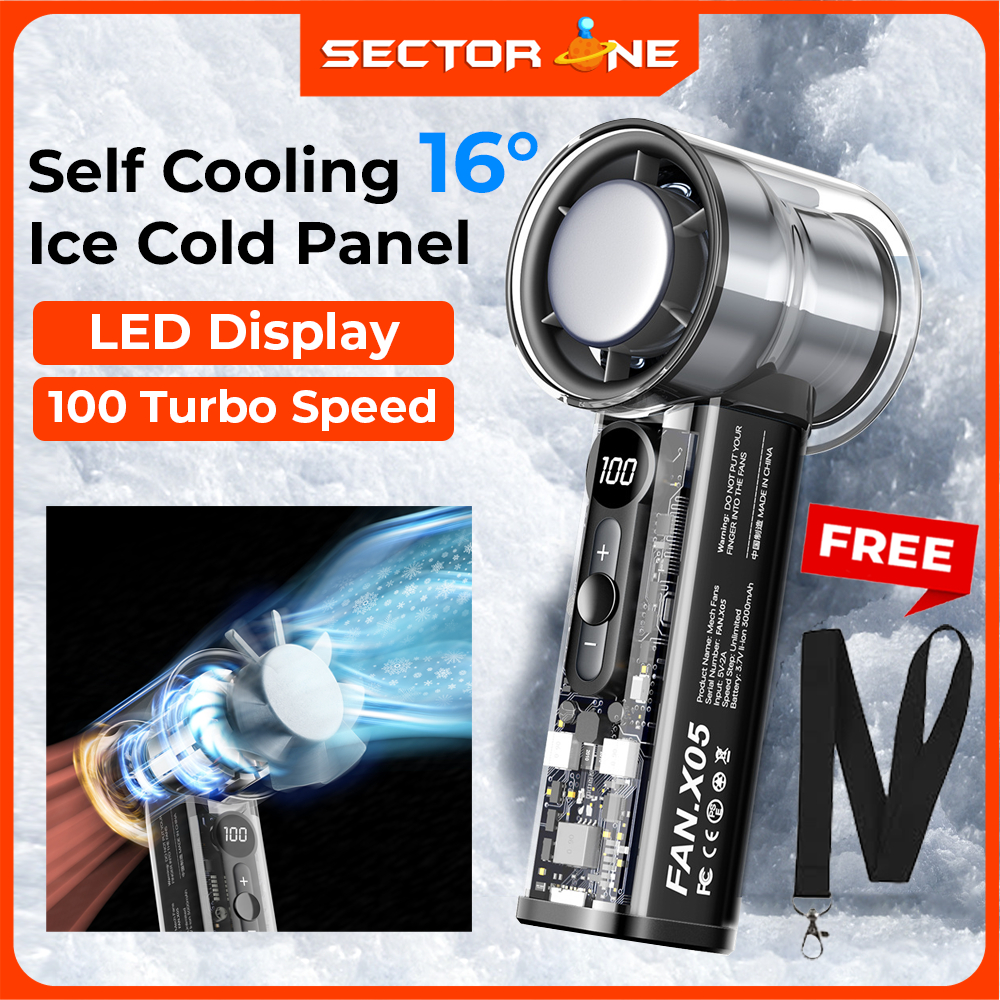 🆕Portable Fan ICE Cooling Portable USB Mini Fan Handheld Fan 100 Speed ...