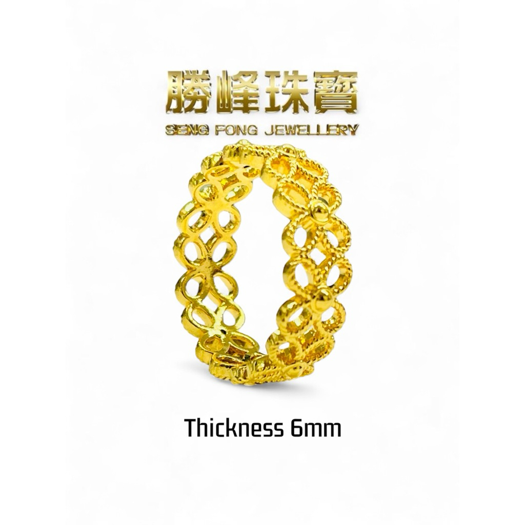 SF Filigree Ring 花丝戒指/100%AUTHENTIC 999GOLD(JZ939) | Shopee Malaysia