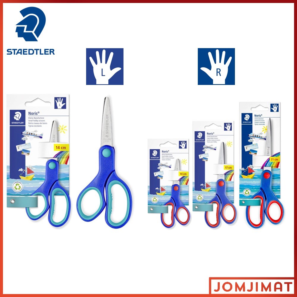 Staedtler Noris 965 Left Handed Hobby Scissors 14cm 965 14LNBK ...