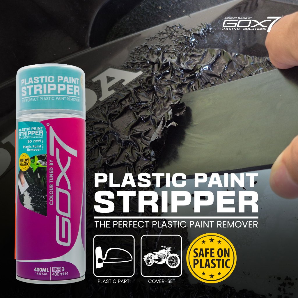 Gox7 Plastic Paint Stripper 400ml Aerosol Spray Paint-Safe On Plastic ...