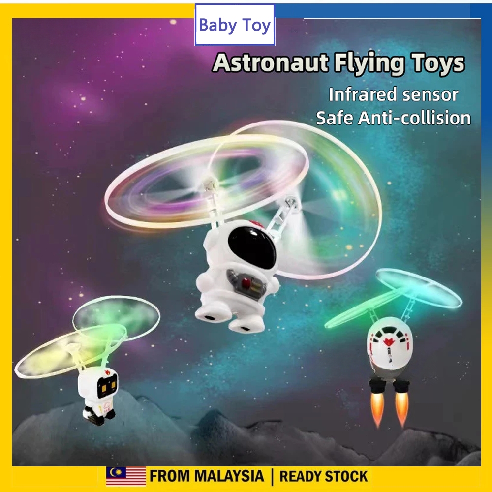 Spaceman Robot Flying Toys for Kids Astronaut Induction Magic Ball RGB ...
