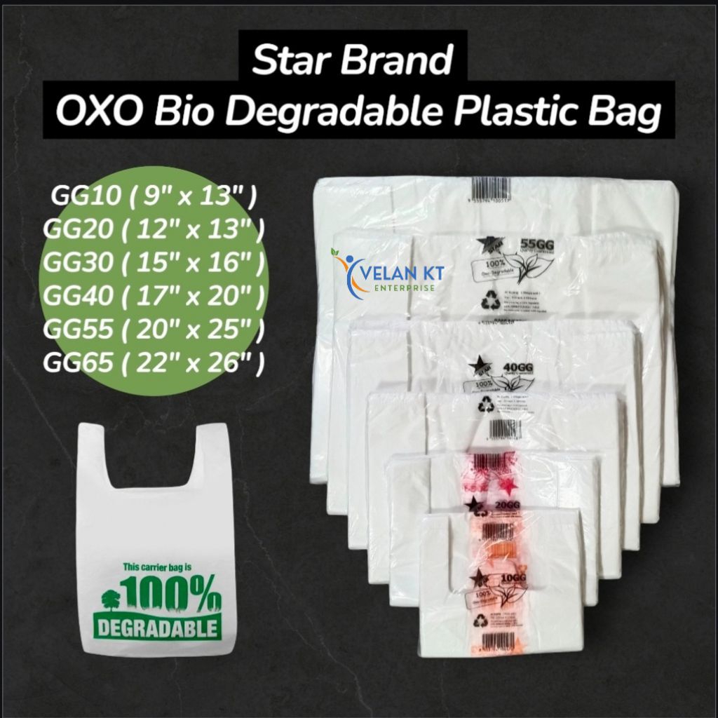 Star Brand OXO Bio Degradable Plastic Bag / Plastic Bag / Beg Plastik ...
