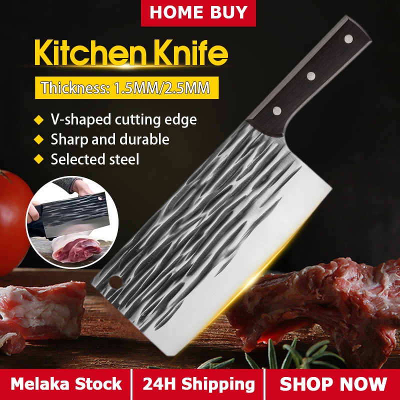 Super Sharp Forged Chopping Knife Stainless Steel Chef's Meat Cleaver ...