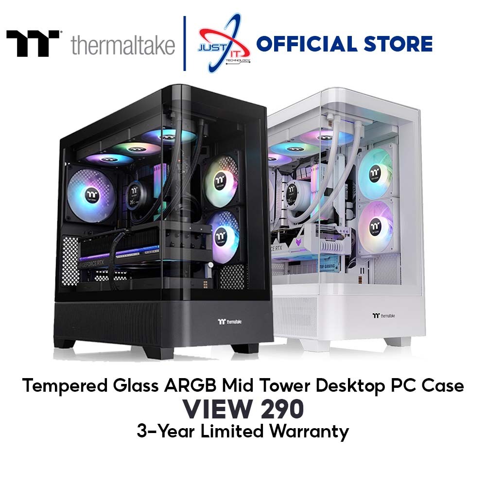 THERMALTAKE VIEW 290 TG ARGB MID TOWER ATX DESKTOP PC CASE / CASING ...