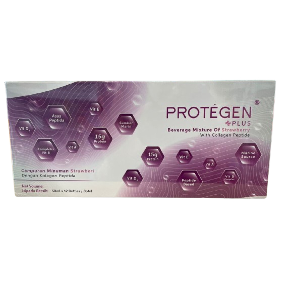PROTEGEN PLUS BEVERAGE MIXTURE OF STRAWBERRY WITH COLLAGEN PEPTIDE ...