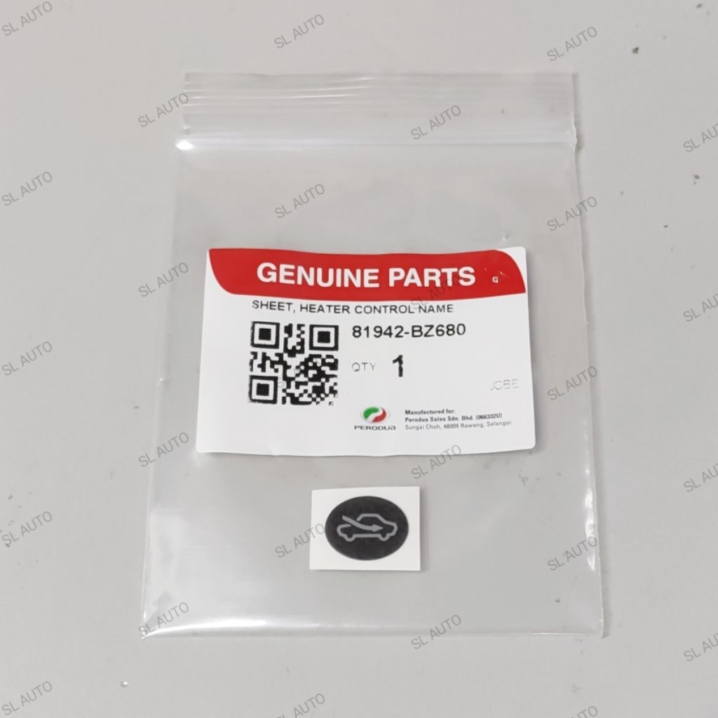 Original Perodua Axia Heater Sticker 81942-BZ680 | Shopee Malaysia
