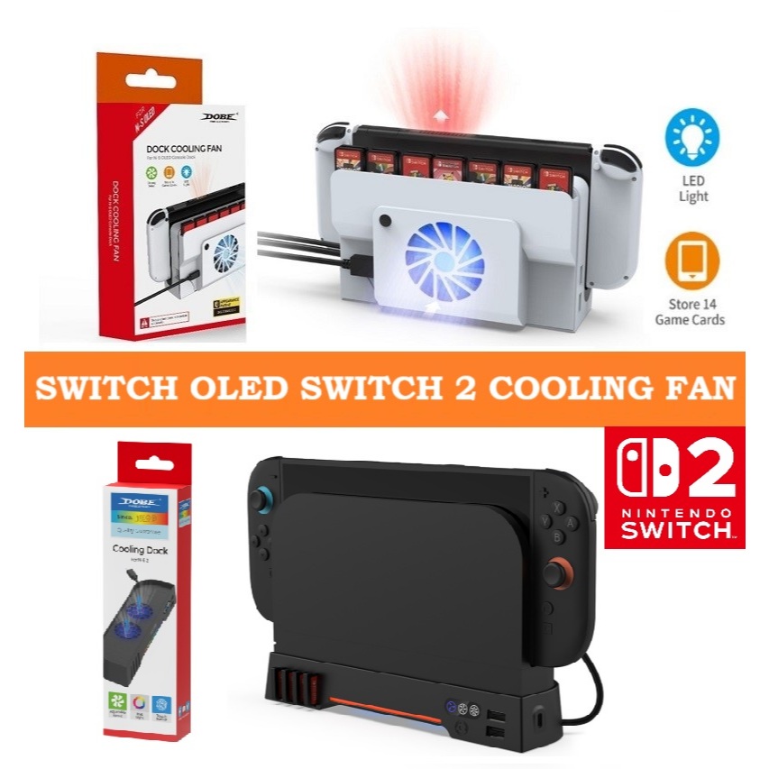 Dobe Nintendo Switch 2 OLED Dock Cooling Fan TV Station Cooler TNS1136 ...