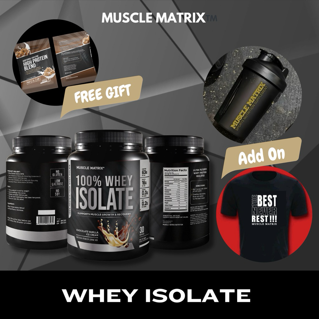 MUSCLE MATRIX WHEY PROTEIN ISOLATE 900g | Shopee Malaysia