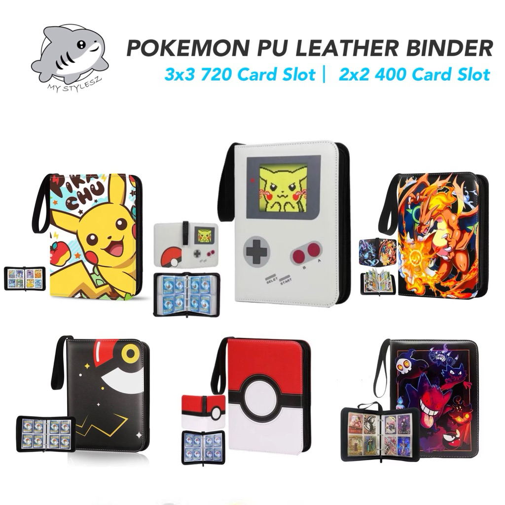 [MY STYLESZ] Pokemon PU Leather Card Album With Zip 400 Card slot / 720 ...