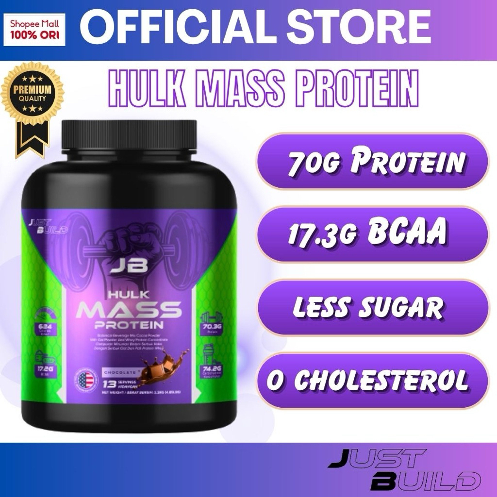 JB Just Build Hulk Mass Protein (2.2kg) | Shopee Malaysia