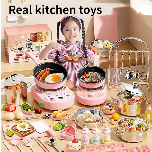 6/13/35PCS Kitchen Toys Real Mini Cooking Set For Kids Kitchen Toys Set ...