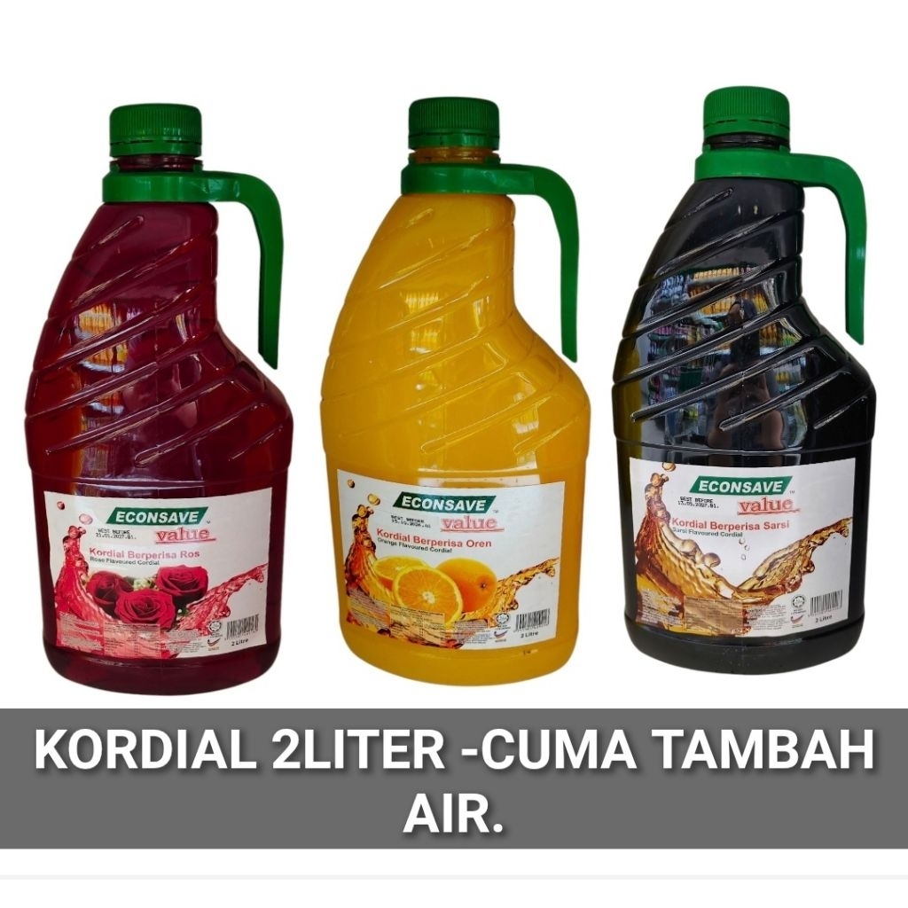 ES VALUE Halal Kordial Sirap Rose | Kordial Oren | Kordial Sarsi 2L ...