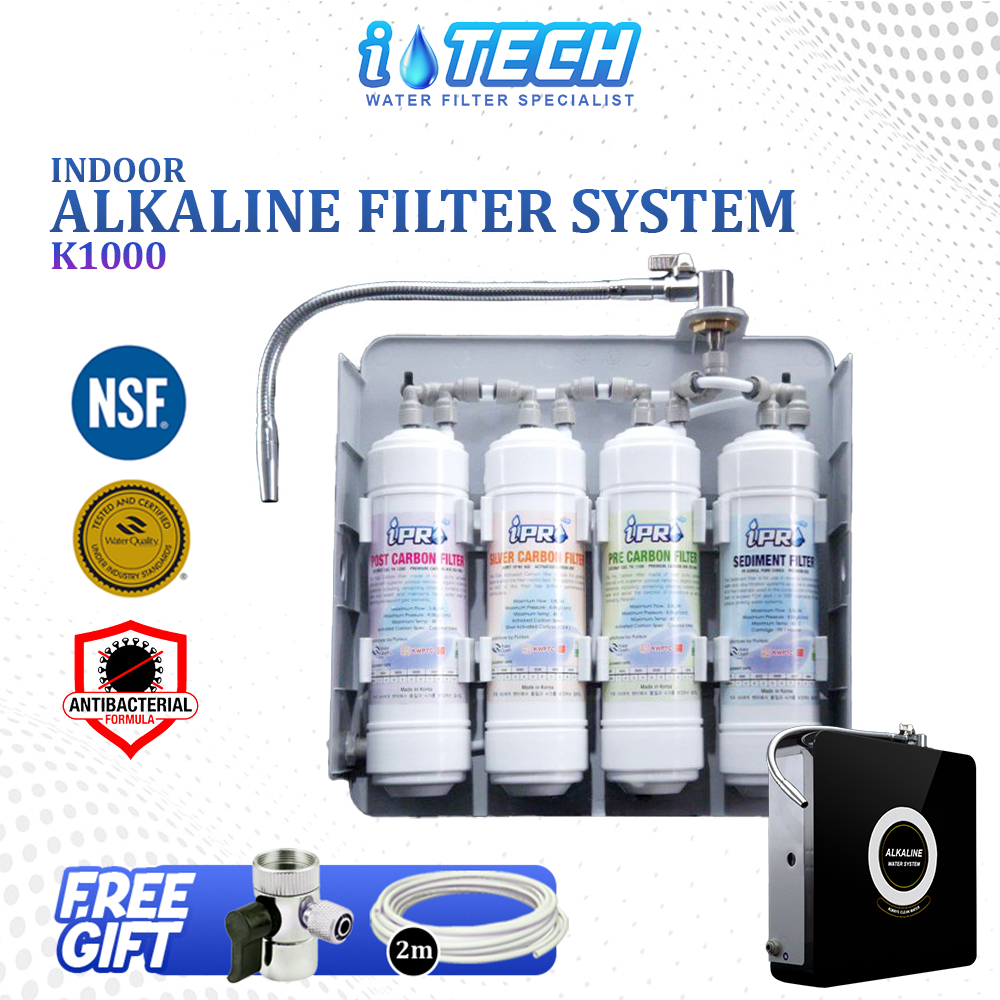 I-TECH Korea Alkaline 4 Stages Antibacterial Filter with Case Faucet ...