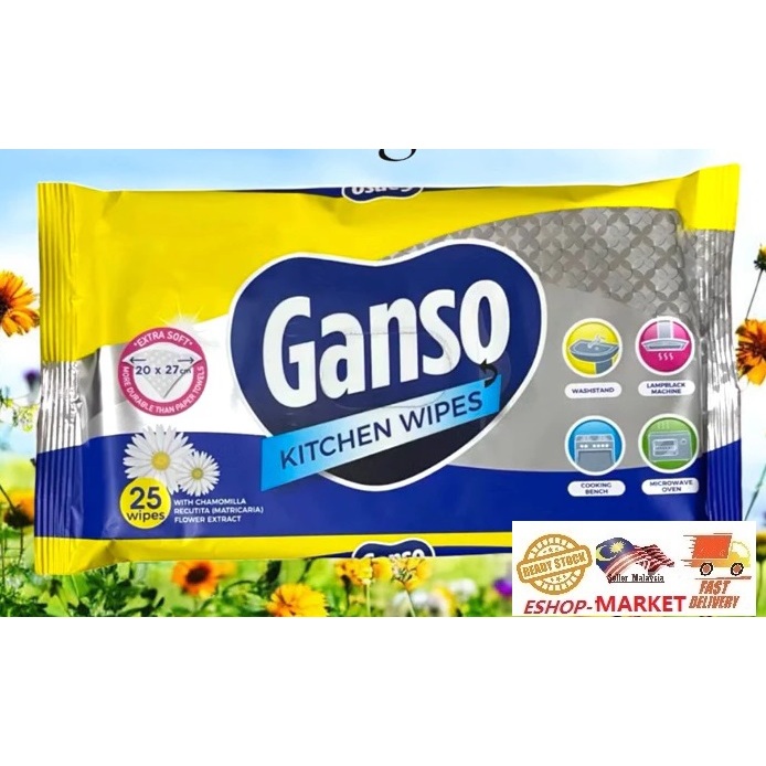 Ganso Kitchen Wipes (25 sheets/pack) | Shopee Malaysia