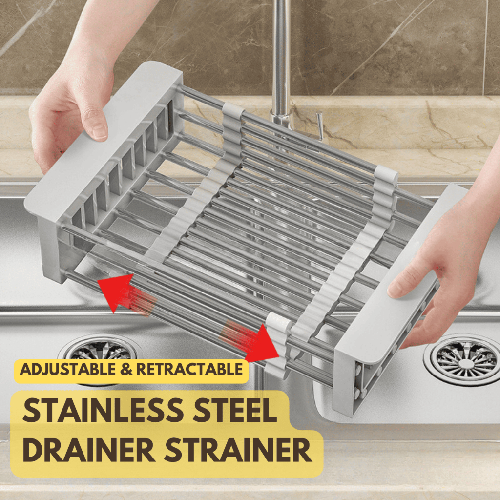 Penuras Keluli Tahan Karat Boleh Laras Boleh Ditarik Kitchen Drain ...