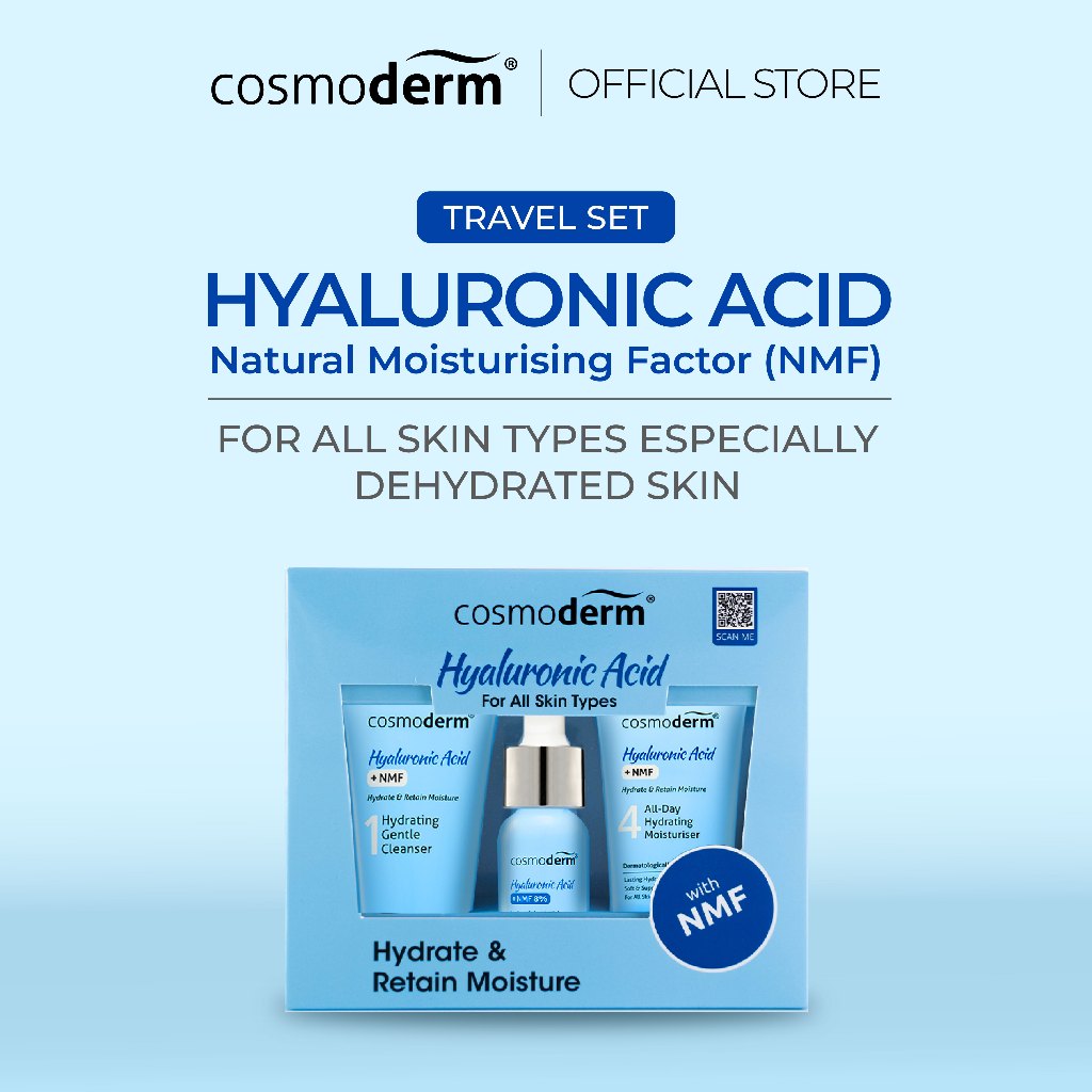 Cosmoderm Hyaluronic Acid Essential Hydration Travel Set | Shopee Malaysia