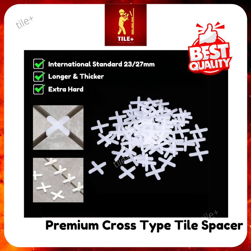 TILE+ 100 pcs Tile Spacer Leveler Tiling Floor 1.0mm 1.5mm 2.0mm 2.5mm ...