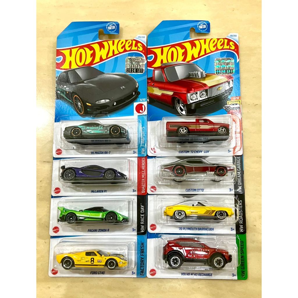 Hot Wheels Kroger Exclusive Factory Sealed 2024 (‘95 Mazda Rx7, McLaren ...