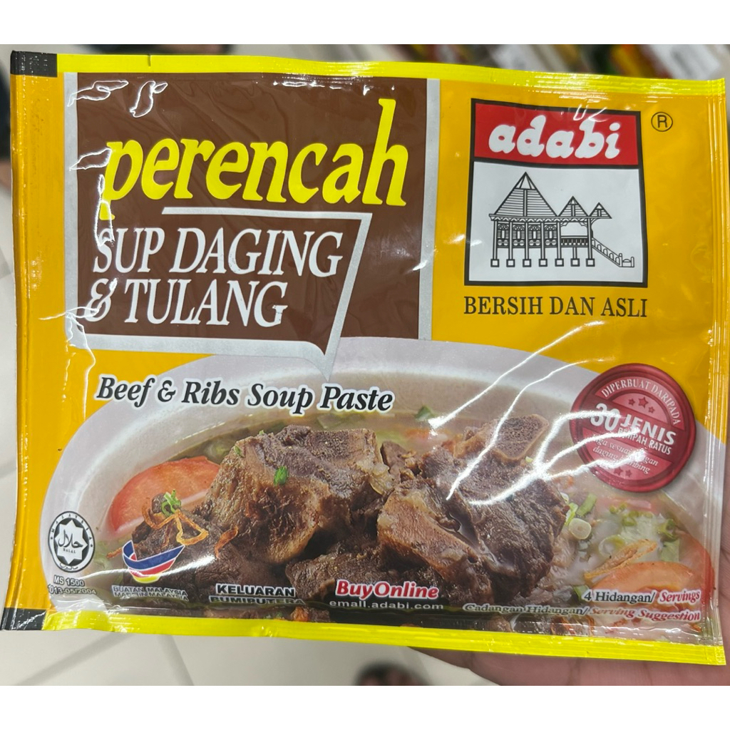 ADABI Perencah Sup Daging & Tulang (100g) Beef & Ribs Soup Paste ...