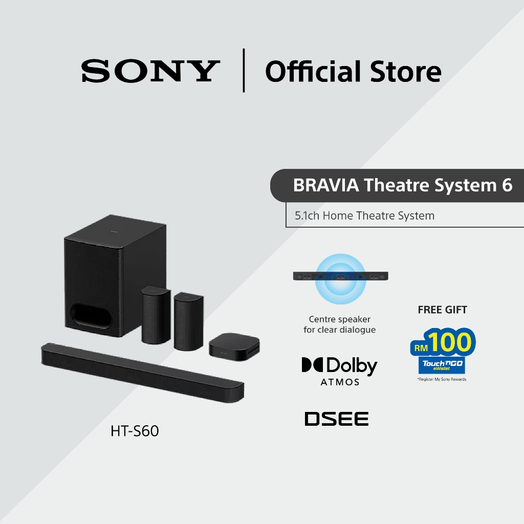 [NEW] Sony BRAVIA Theatre System 6 | 5.1ch Home Theatre System | Dolby Atmos & DTS:X | 1000W ...