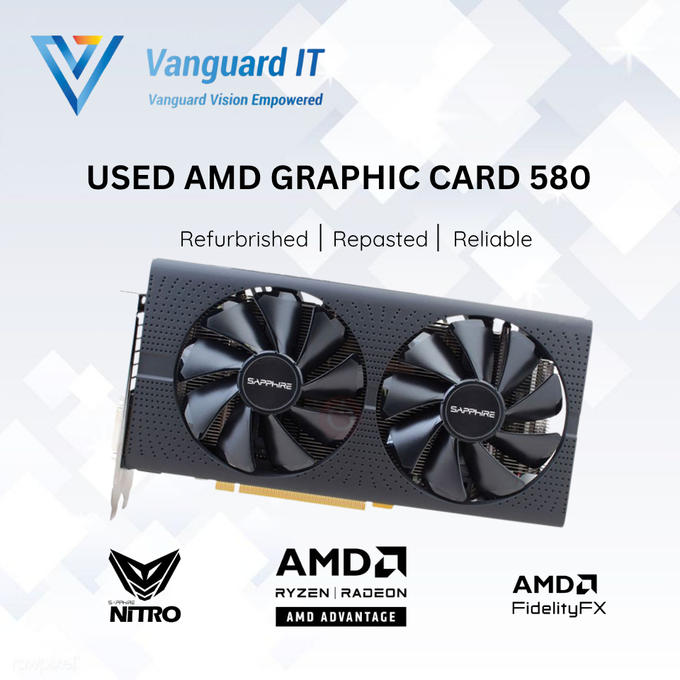 Sapphire Nitro+ RX580 8GB USED Graphics Card (GPU) AMD RADEON GPU ...