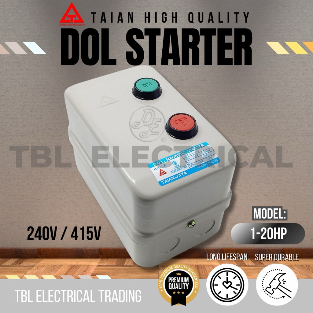 TAIAN JAYA DOL Magnetic Starter 240v - 415v / 1HP / 2HP/ 3HP / 5HP / 5 ...