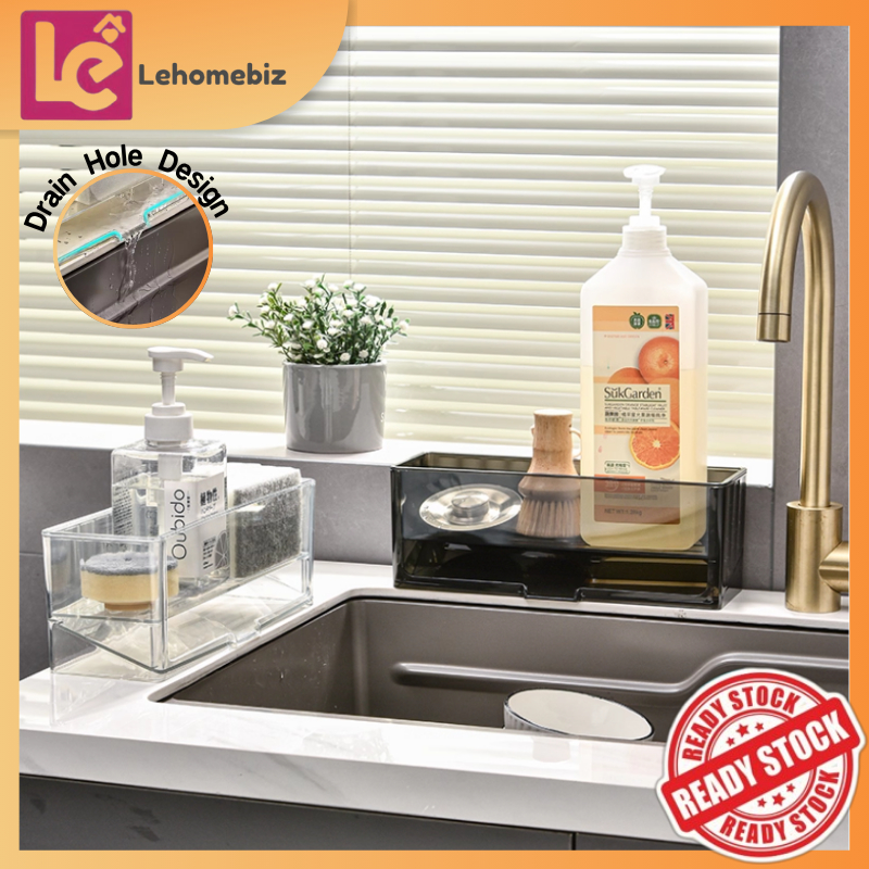 Pemegang Span Dapur Aluminium Ruang Rak Gantung Sink – Sponge Holder ...