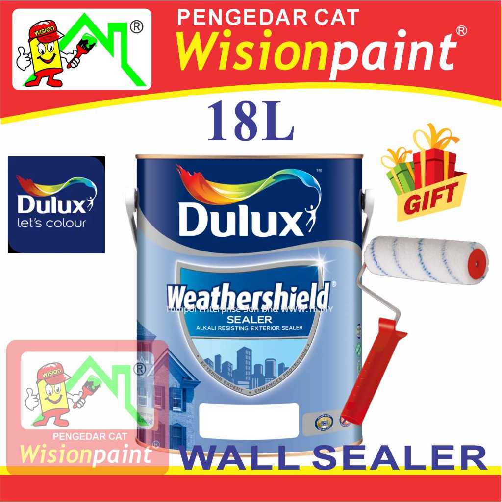 18L DULUX WEATHERSHIELD SEALER ( FREE 7" ROLLER SET ) | Shopee Malaysia