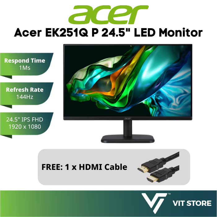 ACER EK251Q P / EK251QP / EK251Q G / EK251QG 24.5" MONITOR ( IPS FHD ...