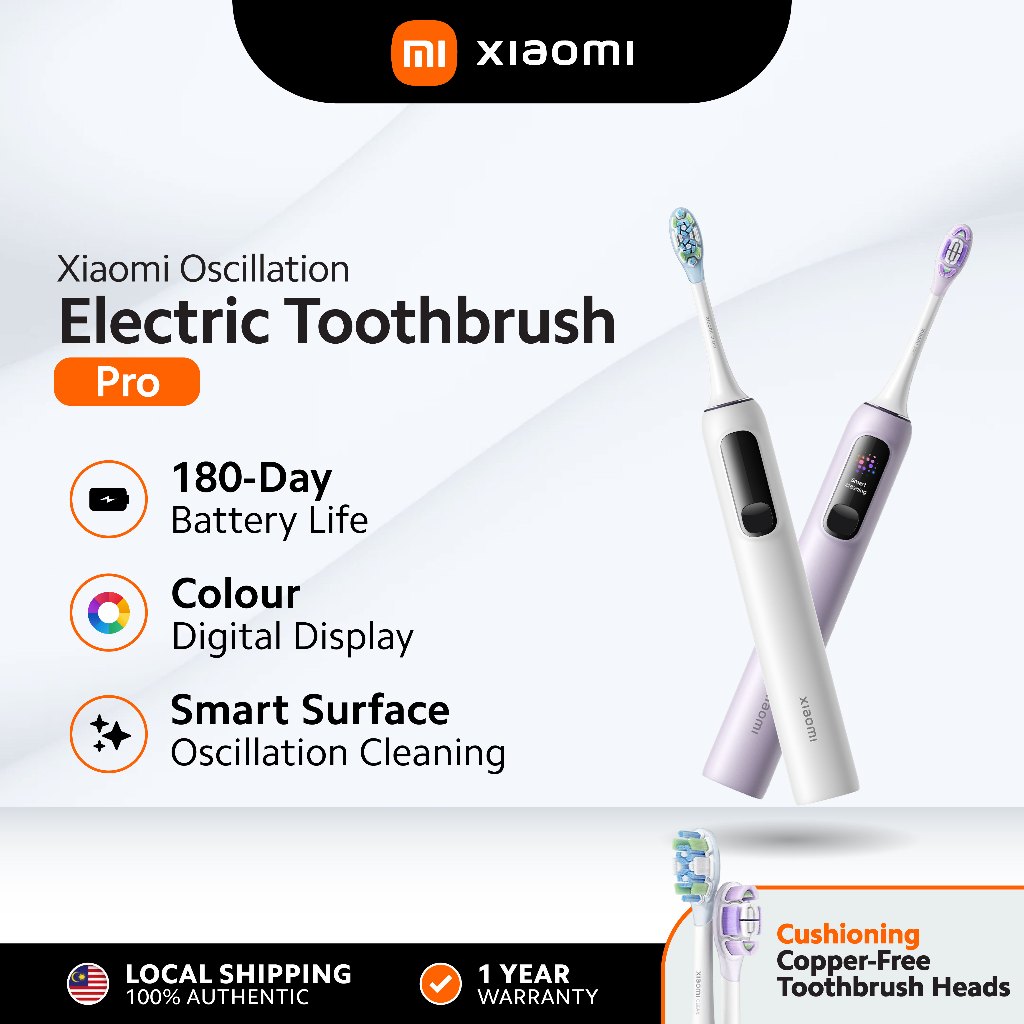 Xiaomi Oscillation Electric Toothbrush Pro | Large Colour Digital ...