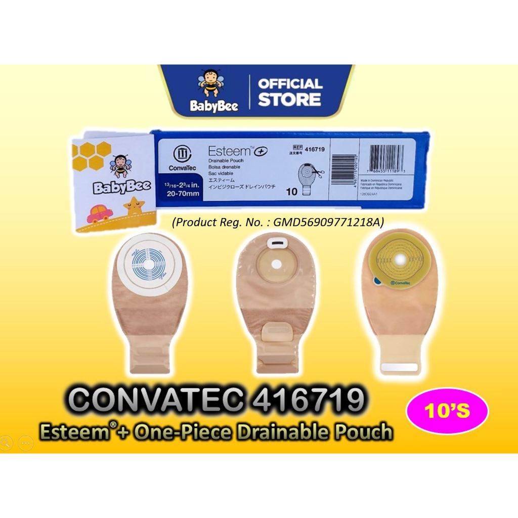 416719 - Convatec Esteem 60-70mm One-Piece Drainable Closed Pouch ...