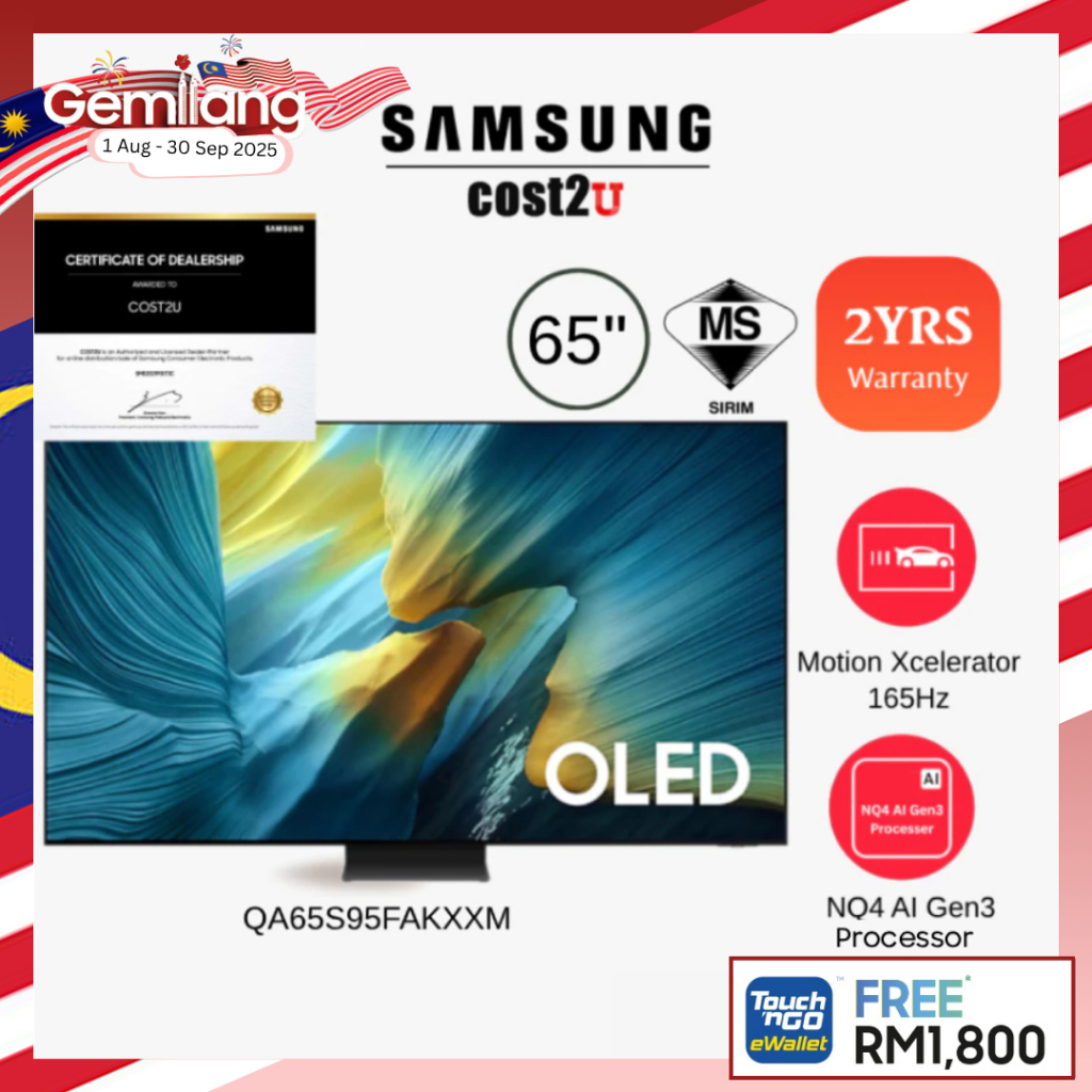 Samsung 55/65" OLED S95D/S95F 4K Smart AI TV | QA55S95FAKXXM ...