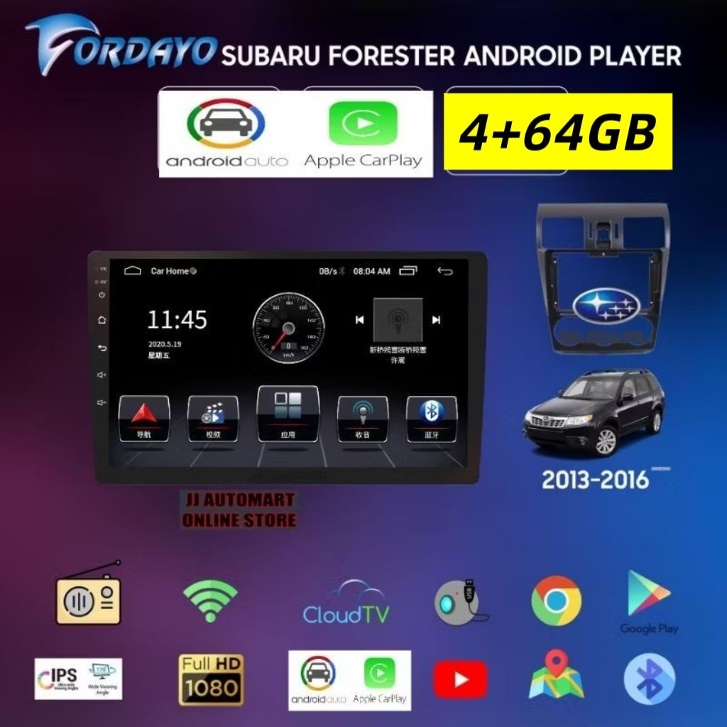 fordayo Subaru forester 2013 - 2016 9 Inch car android player with ...