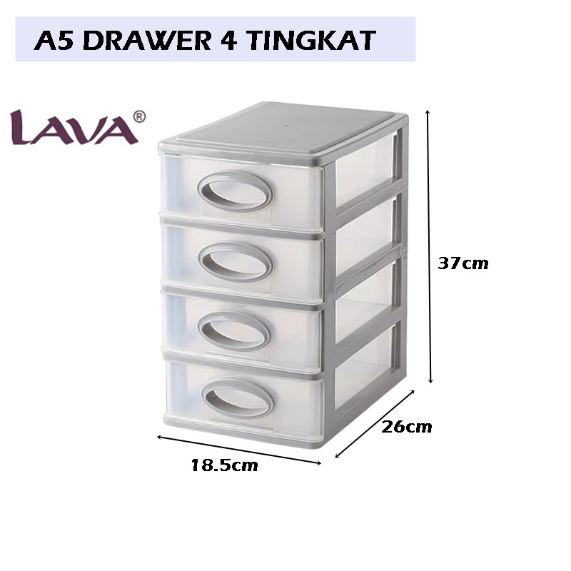LAVA A5 Drawer Home Office Storage Organizer4-Tier /Cabinet Storage Box ...