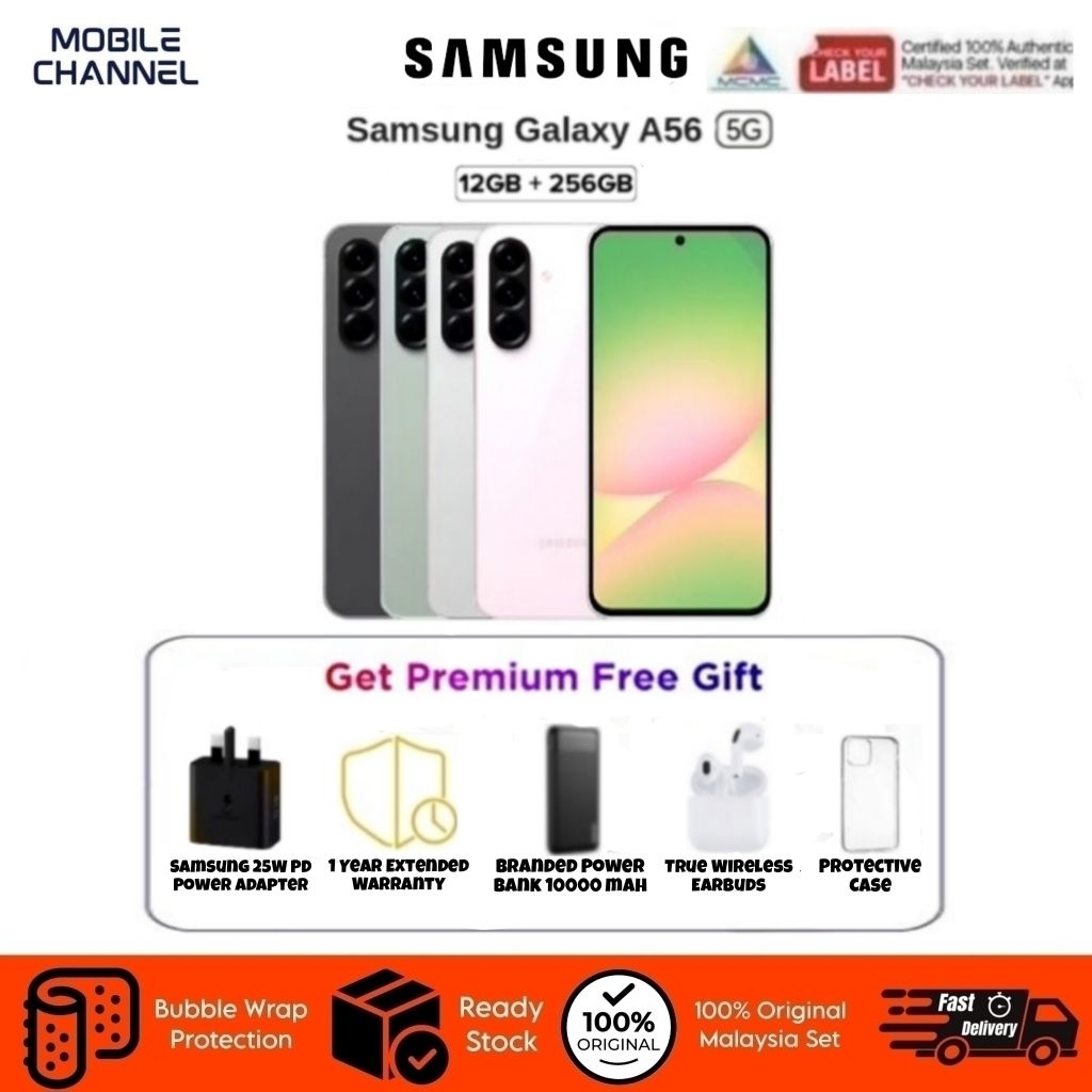 Samsung Galaxy A56 5G (12+256GB) 6.7" 120Hz FHD+ Display | 50MP OIS | 2 ...