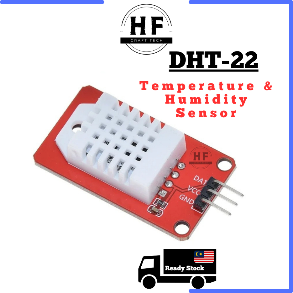 DHT22 DHT-22 Temperature & Humidity Sensor Module High Accuracy 3.3V-5V for Arduino Raspberry Pi ...