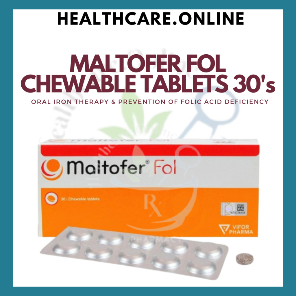 MALTOFER FOL CHEWABLE TABLETS 30's [ ORAL IRON THERAPY & PREVENTION OF ...